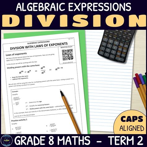 Dividing Algebraic Expressions Grade 8 Maths Term 2 Lesson 3 Caps