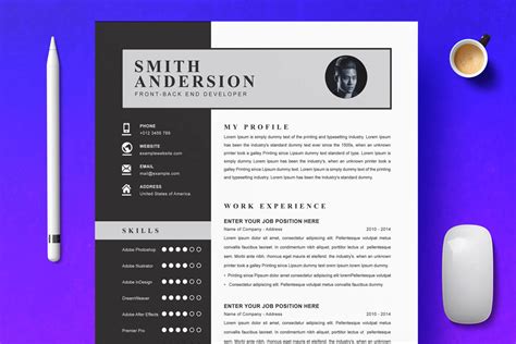 Resume Cv Template Bio Data Template Graphic By Resumeinventor Creative Fabrica