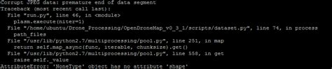 Corrupt Jpeg Data Premature End Of Data Segment Odm Opendronemap