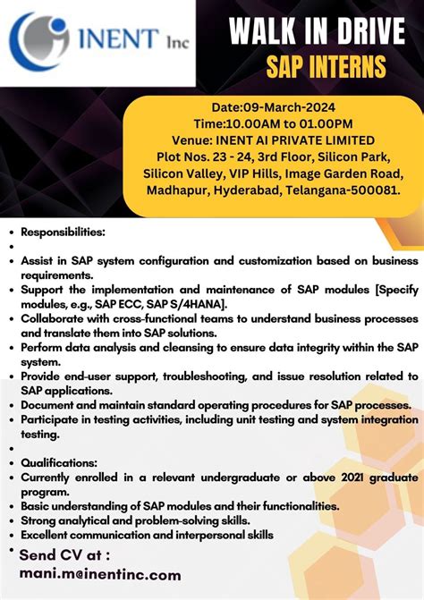 Saurav Bagal On Linkedin Walkindrive Sap Intern Hyderabad
