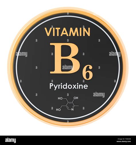 Vitamin B6 Pyridoxine Circle Icon Chemical Formula Molecular
