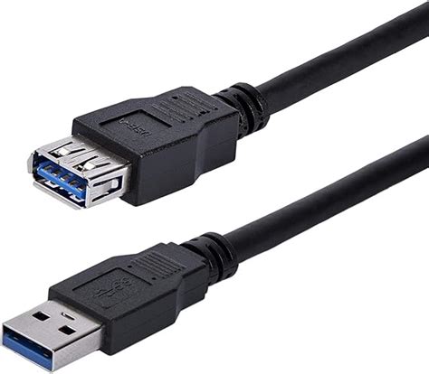Amazon Com StarTech Com 1m Black SuperSpeed USB 3 0 Extension Cable A To A Male To Female USB