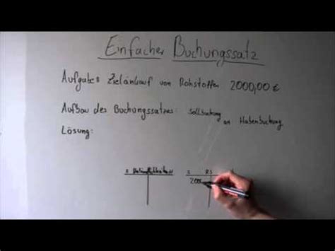 Buchungssatz erklärt Einfacher Buchungssatz YouTube