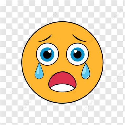 Depressed Sad Unhappy Crying Emoji Isolated Icon Vector Illustration Face Bad Png And Vector