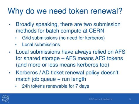 Kerberos Token Renewal And Htcondor Ppt Download