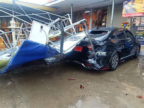 พายุฝนลมแรง ตัวเทศบาลโนนไทย ที่นี่อำเภอโนนไทย