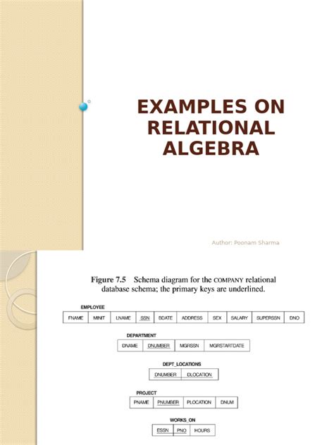 Lecture 12 Examples On Relational Algebra Pdf Relational Model Mathematics