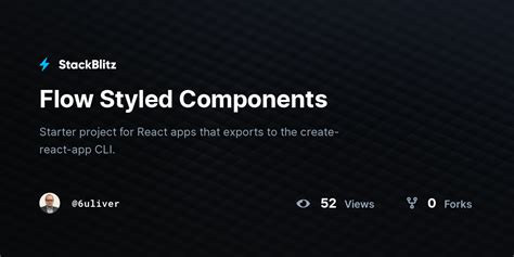 Flow Styled Components Stackblitz