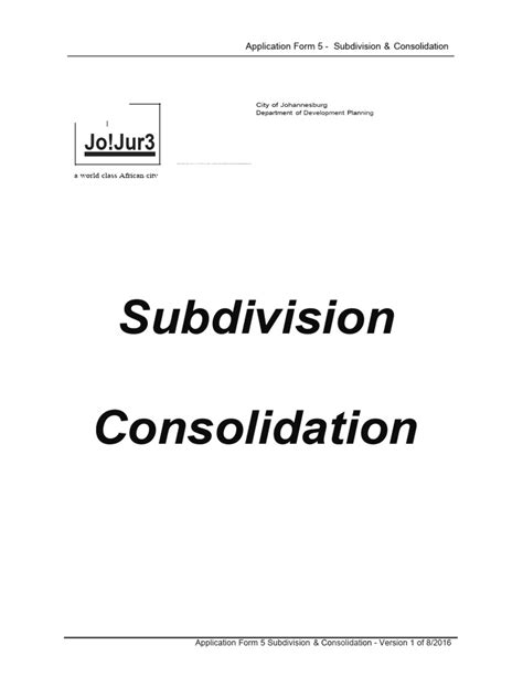 Joburg Erf Sub Div Pdf