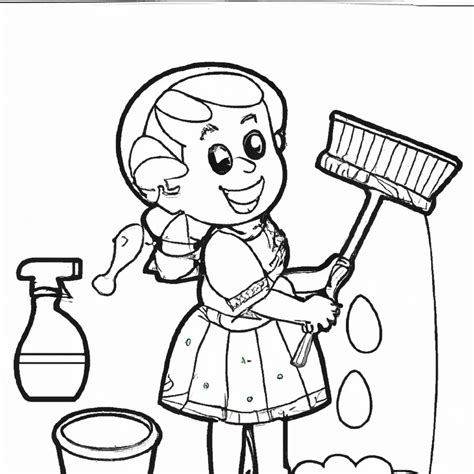 10 Desenhos De Limpeza Para Imprimir E Colorir