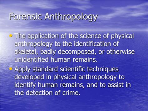 Ppt Forensic Anthropology Powerpoint Presentation Free