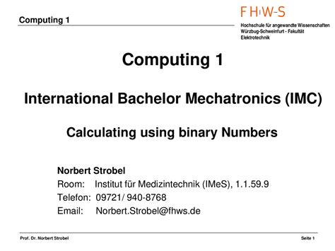 Binary Nombers And Numbering Systems Docsity
