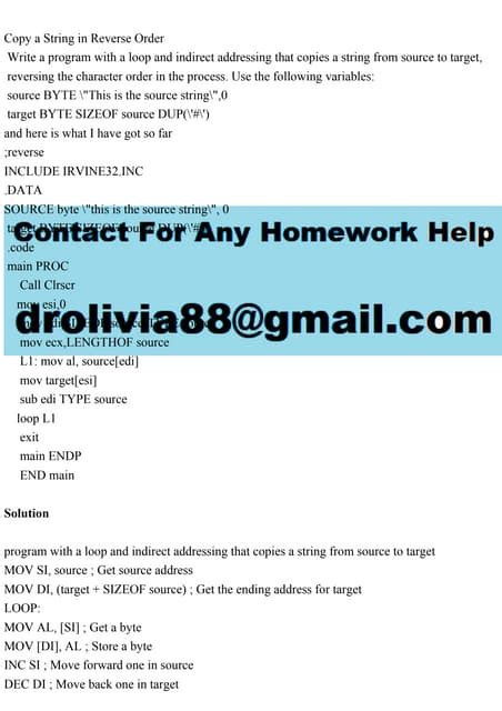 Copy A String In Reverse Order Write A Program With A Loop And Indpdf Programming Languages