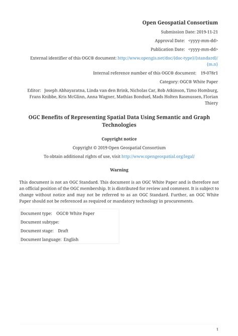 Pdf Ogc Benefits Of Representing Spatial Data Using Semantic And