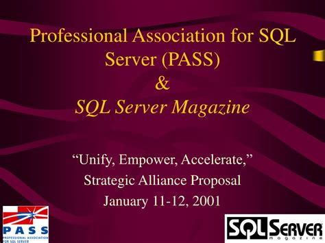 Ppt Professional Association For Sql Server Pass And Sql Server