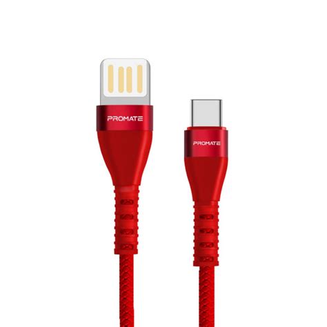 Дата кабель Promate Vigoray C Usb Type A тато Usb Type C тато 1 2m Red 2a Vigoray C Red