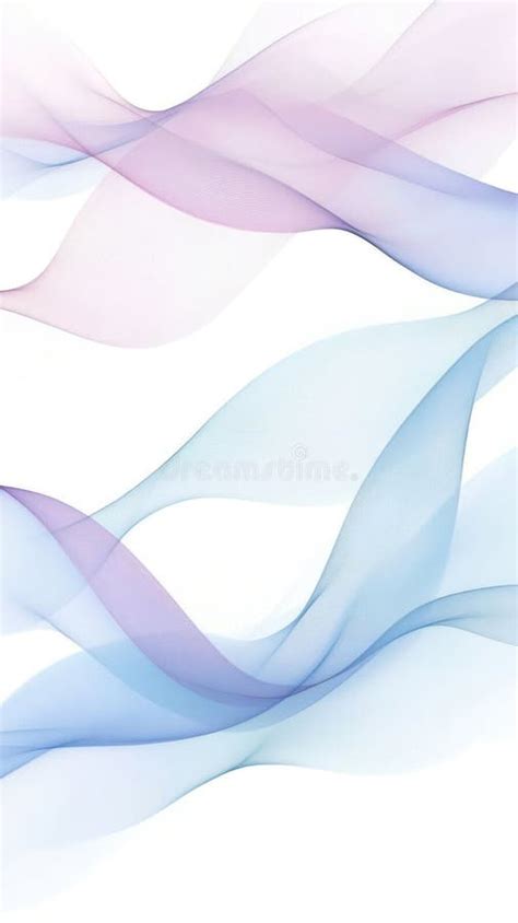 Abstract Flowing Waves In Soft Pastel Colors Creating A Soothing