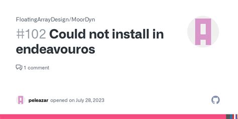 Could Not Install In Endeavouros Issue Floatingarraydesign
