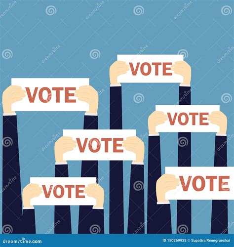 Homens De Neg Cios Que Guardam Um Quadro Indicador O Voto Da