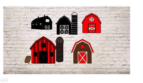 Barn Svg Files For Cricut Barn Silhouette Farm Barn Bundle Etsy