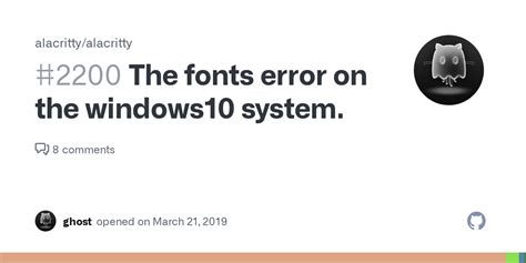 the fonts error on the windows10 system · issue 2200 · alacritty