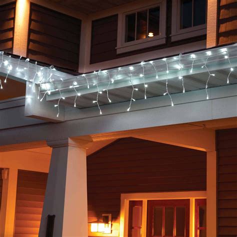 Snowing Icicle Christmas Led Lights 240Pk Cool White At Frankie