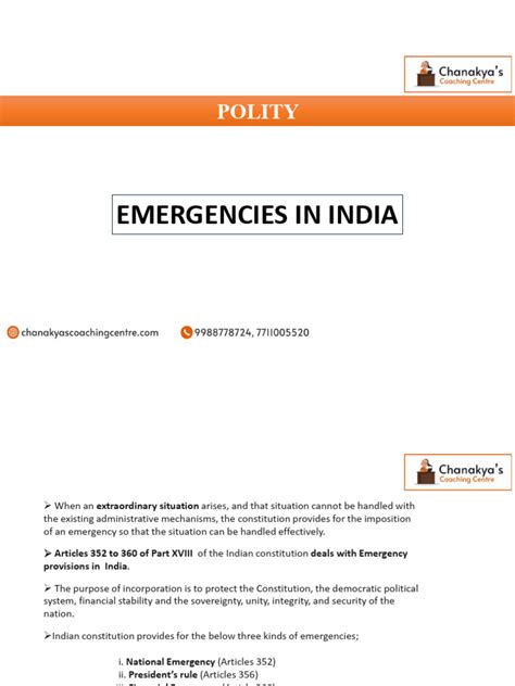 Emergency Provisions Pdf State Of Emergency Political Science