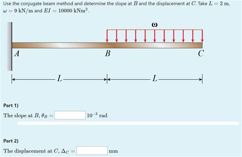 Solved Use The Conjugate Beam Method And Determine The Slope Chegg