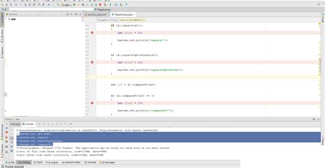 android compare strings doesn t work when i use syntax code equals