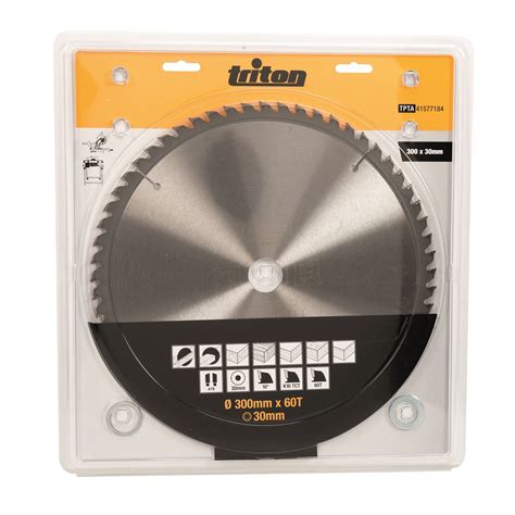 Lame De Scie Circulaire Pour Bois 300 X 30 Mm 60 Dents Triton 577184