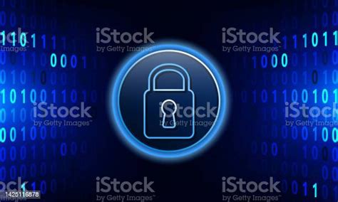 Binary Code Vector Abstract Technology Background With Global Security