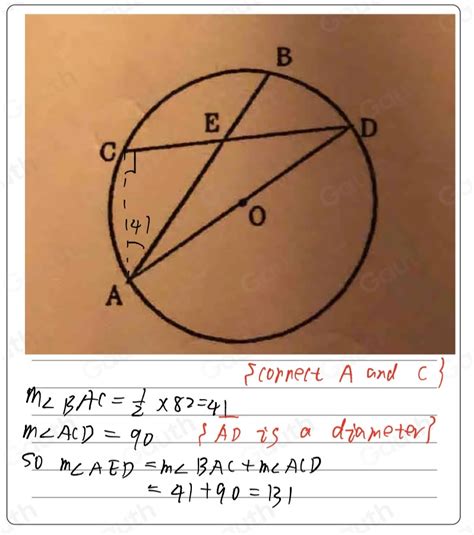 Solved 15 In The Accompanying Diagram Of Circle O Chords Overline Ab And Overline Cd