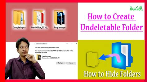 create a undeletable folders and hide folders in windows 10 7 youtube