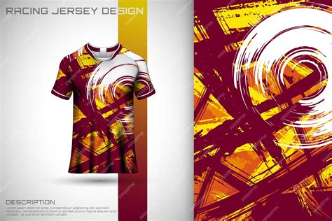 스포츠 저지 및 Tshirt 템플릿 축구 경주 게임 저지 벡터에 대한 스포츠 디자인 프리미엄 벡터