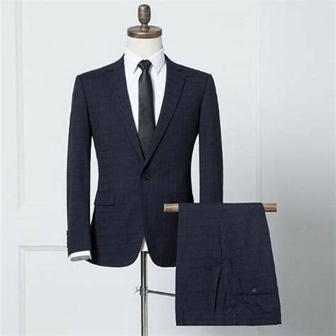 New Arrival 2 Piece Dark Slim Fit Coat Pant Men Suit Formal Business
