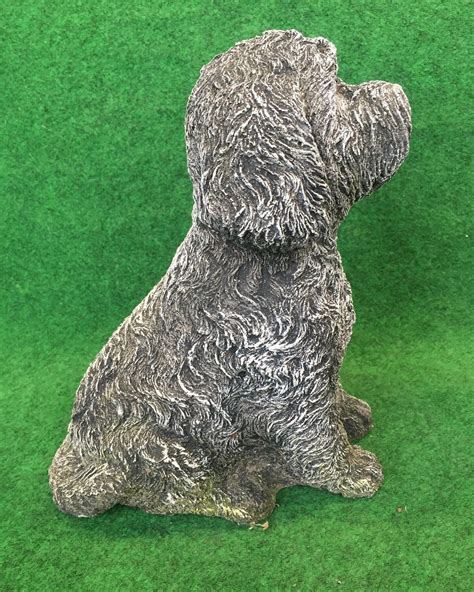 Concrete Sitting Cockapoo Sculpture Lawn Ornament Frost Etsy Uk