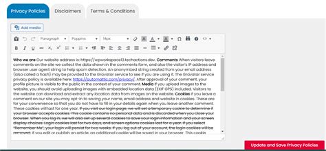 Data Entry On A Wysiwyg Field Of A Custom Settings Page Via Wordpress