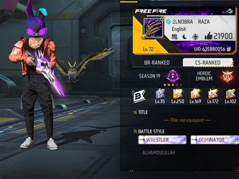 Noobra Raza S Free Fire ID Guild Stats And More