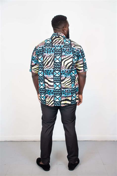 Osogo Ankara Short Sleeve Shirt African Clothing Store Jt Aphrique