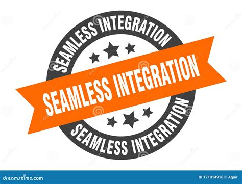 Seamless Integration Sign Seamless Integration Round Ribbon Sticker Stock Vector Illustration