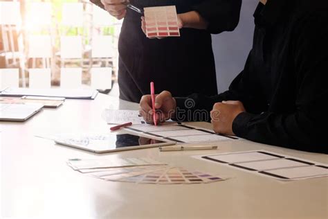 Software Development Team Working With Pre Project Design Application
