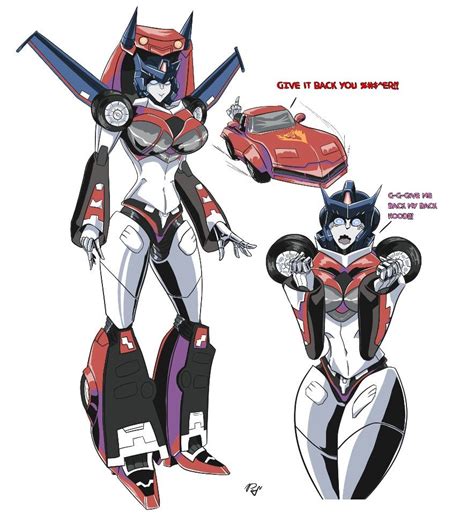 Transformers Animated Pink Autobot With Blonde Hair Meetingnolf