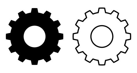 Gear Icons Black Gear Wheel Icons Gear Setting Vector Icon Set