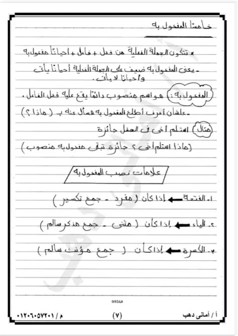 مراجعة نحو للصف الخامس الابتدائي ترم أول شبابيك