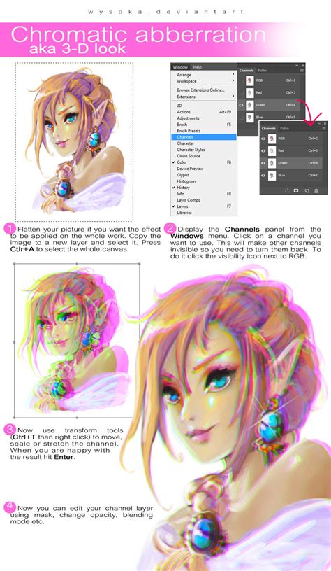 3d Effect Chromatic Aberration By Wysoka How To Art