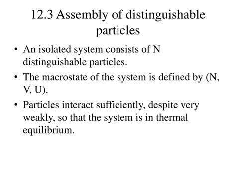 PPT Assembly Of Distinguishable Particles PowerPoint Presentation ID