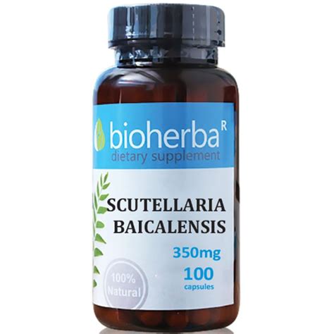 Bioherba Шлемник Байкалски / Scutellaria Baicalensis 350 mg x 100 ...