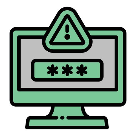 Pc Password Icon Outline Vector Computer Security 14350382 Vector Art At Vecteezy