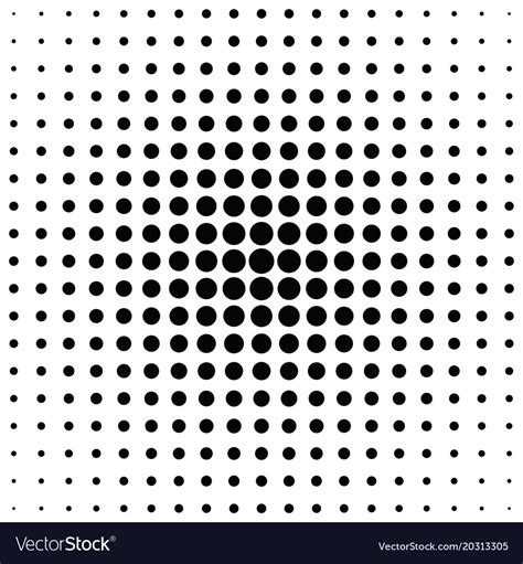 Geometrical Abstract Halftone Circle Pattern Vector Image