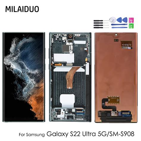 Super Amoled Oled Display For Samsung Galaxy S22 Ultra 5g Display Lcd
